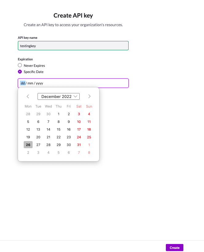 Creating Management API Key – SingleStore Support