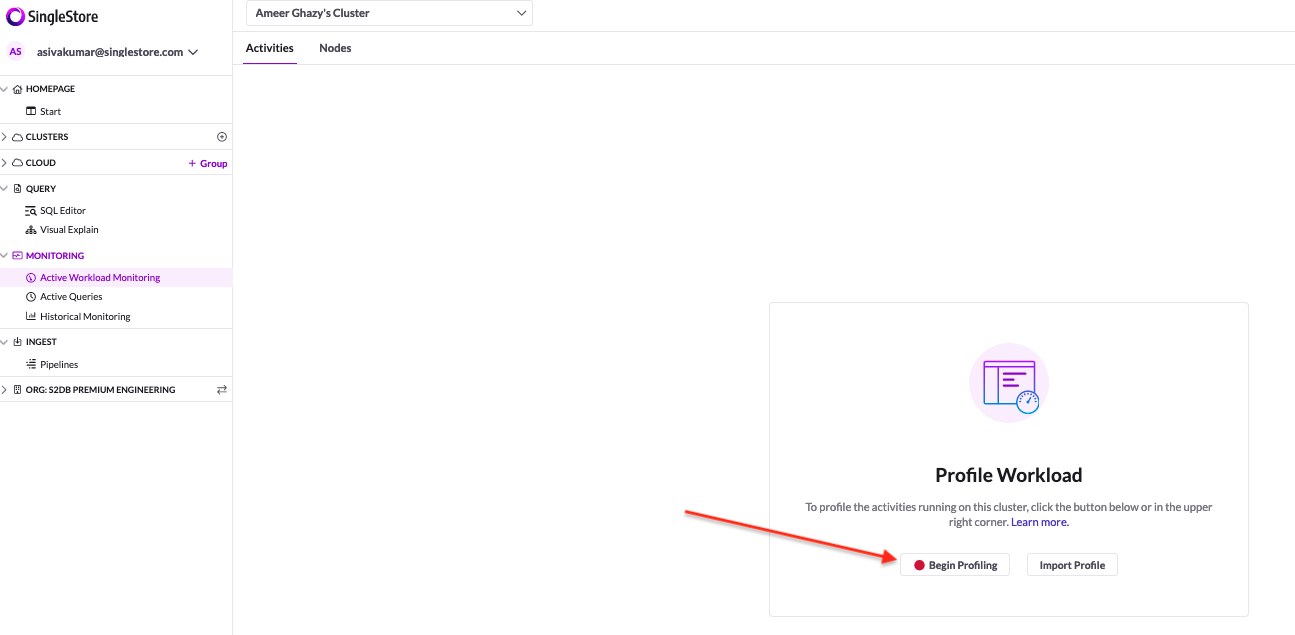 Active Workload Monitoring in SingleStoreDB Cloud – SingleStore Support
